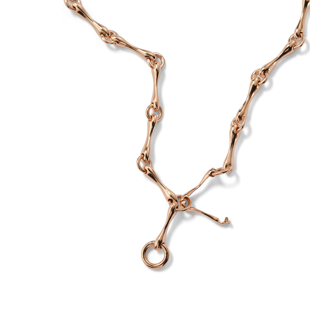 Invisible Necklace with Chain Clasp: Long Baton Chain Design – Nak ...